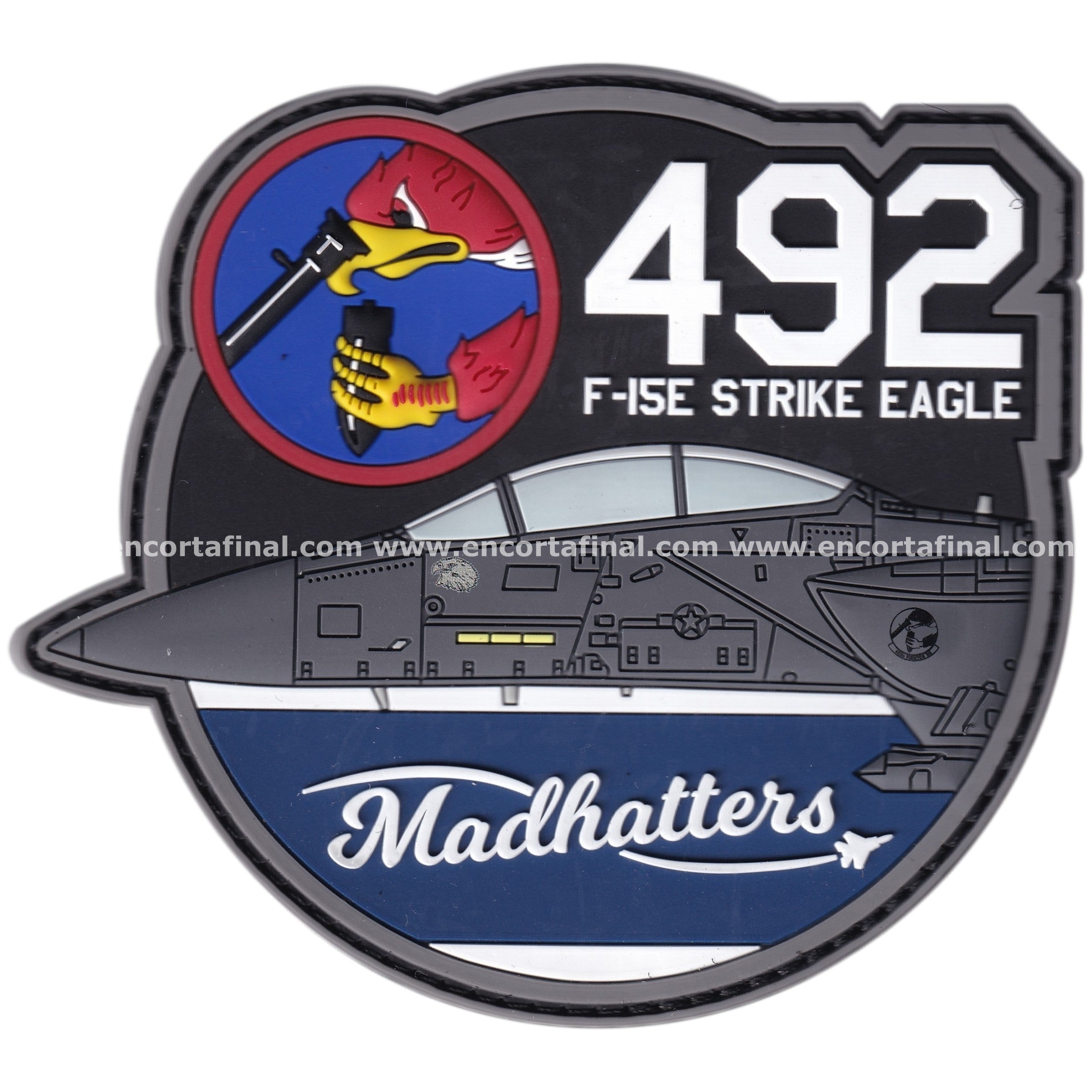 United States Air Forces Patch - 492nd Fighter Squadron - Madhatters ...